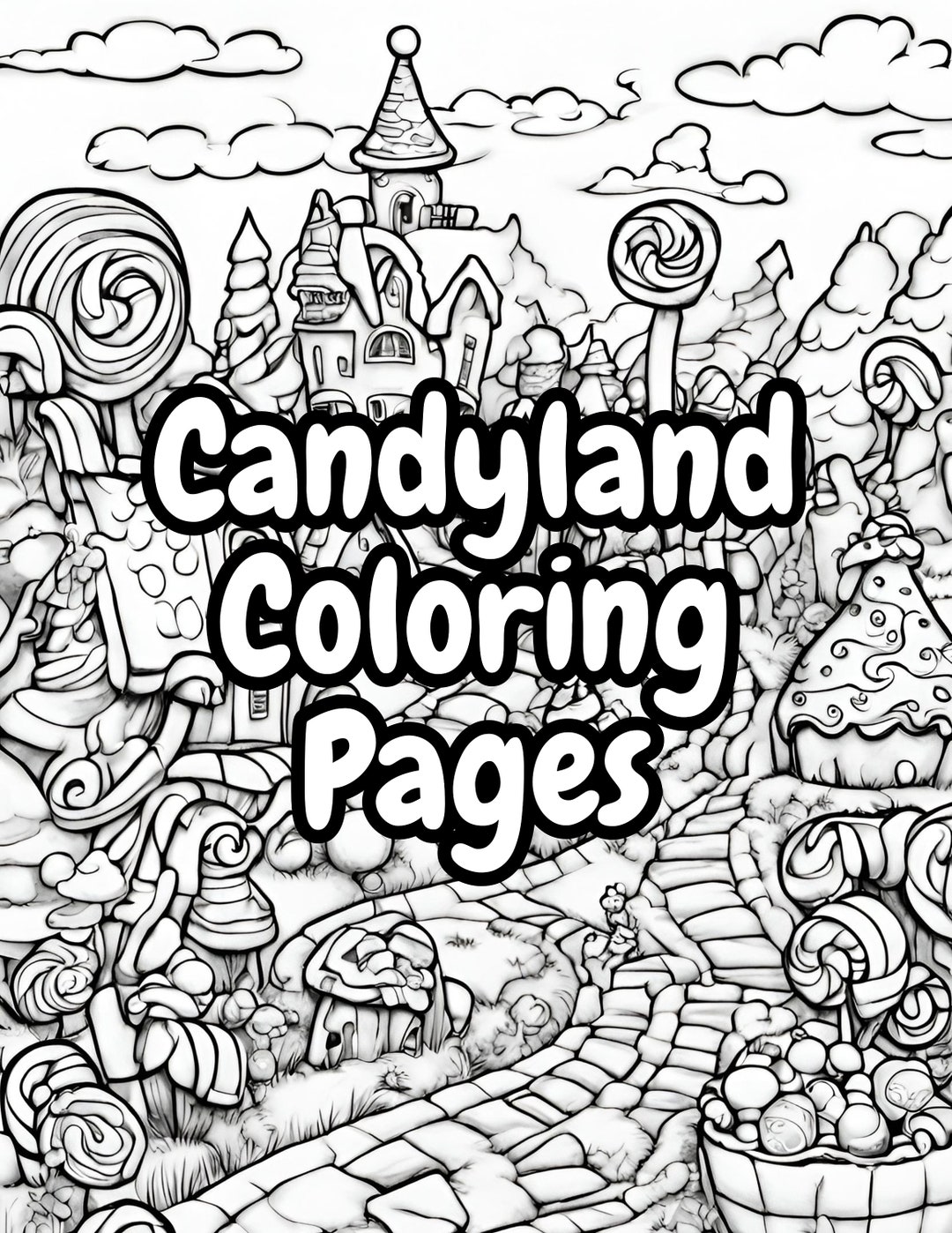 10 Candyland Coloring Book Pages Instant Digital Download Printable - Etsy