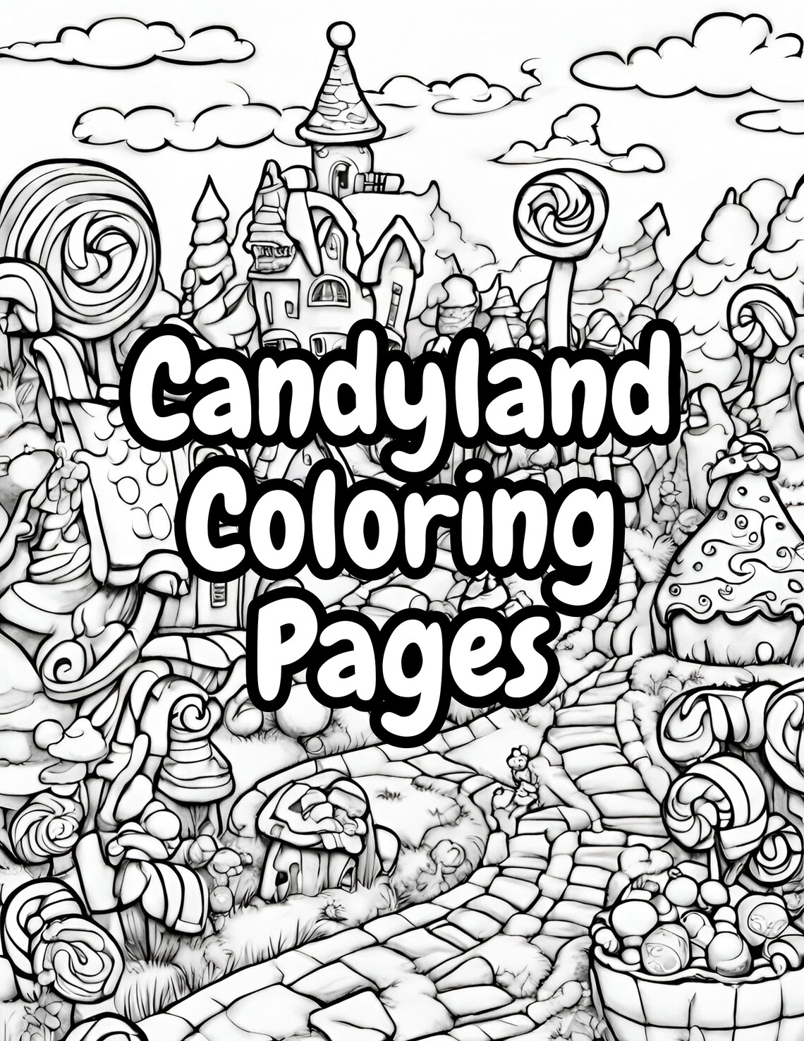 10 Candyland Coloring Book Pages Instant Digital Download Printable - Etsy