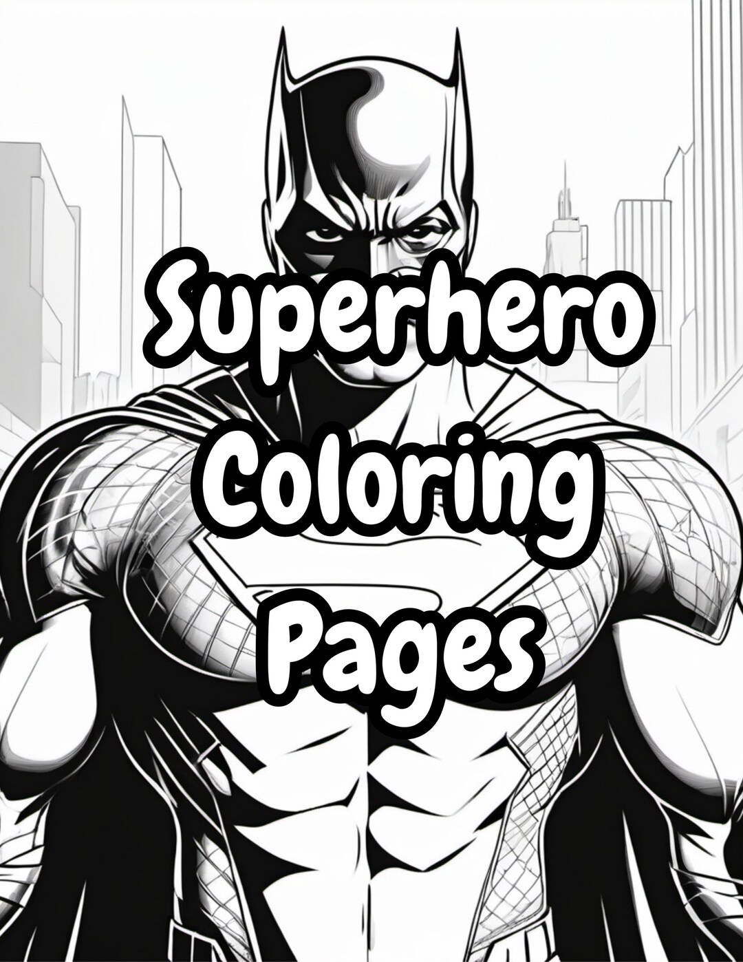 10 Superhero Coloring Book Pages Instant Digital Download Printable - Etsy