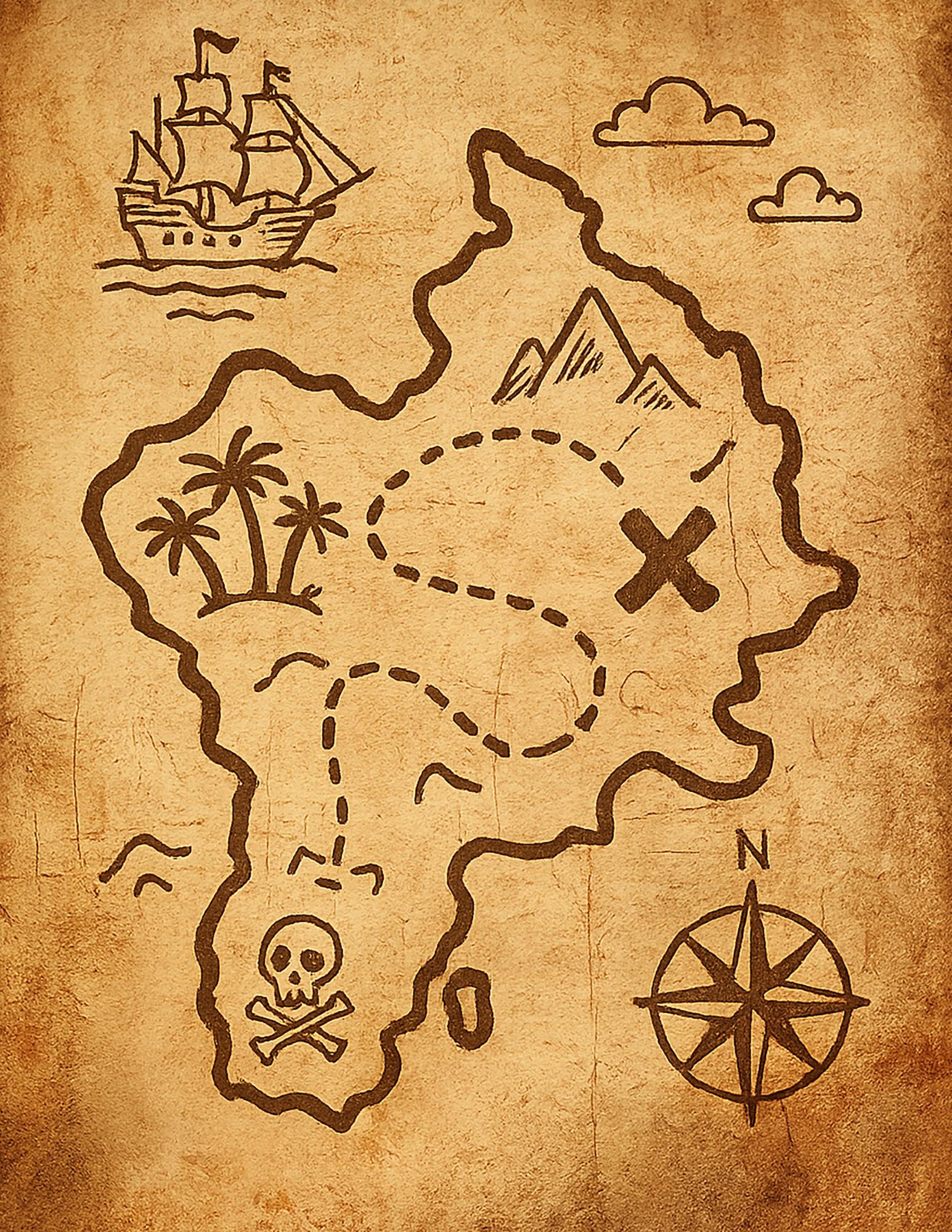 Printable Pirate Map Halloween Costume Prop Digital Download - Etsy Canada