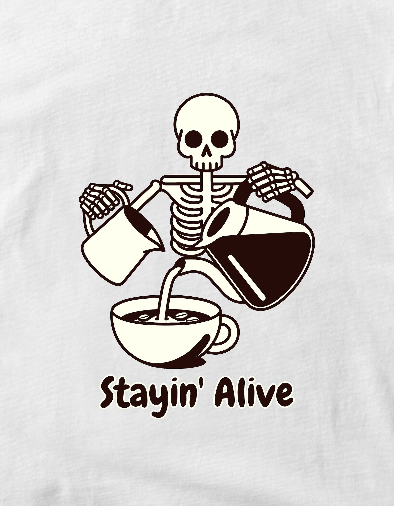 Stayin' Alive Skeleton Graphic Digital Download Image, Transparent ...