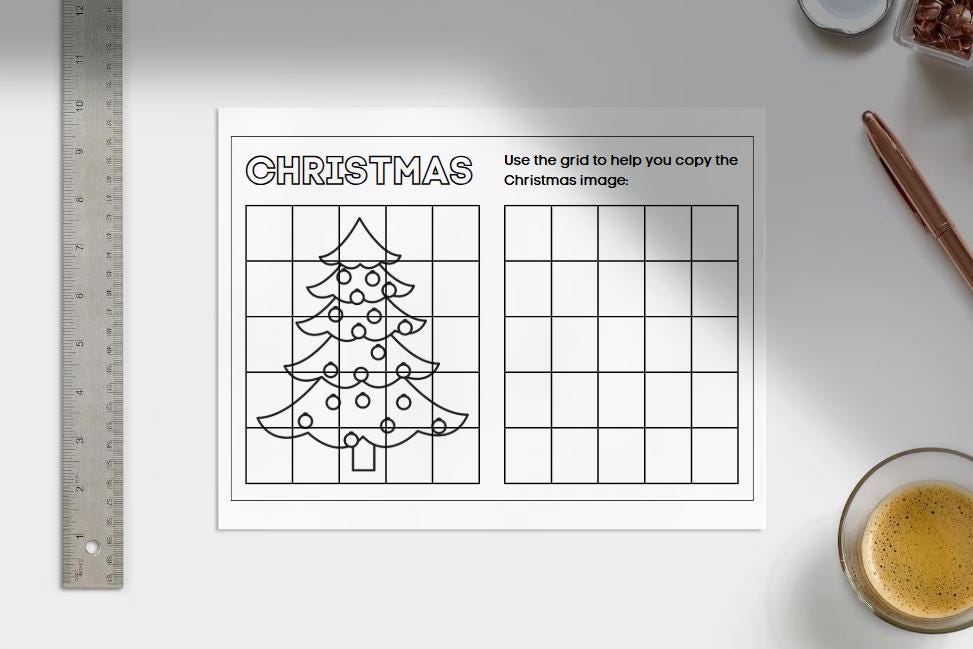 25 Christmas Activity Worksheets & Drawing Puzzle Pages, Printable ...