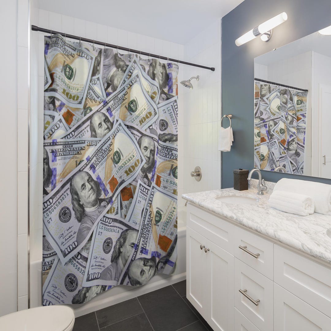 Make It Rain Cash Money Shower Curtains - Etsy
