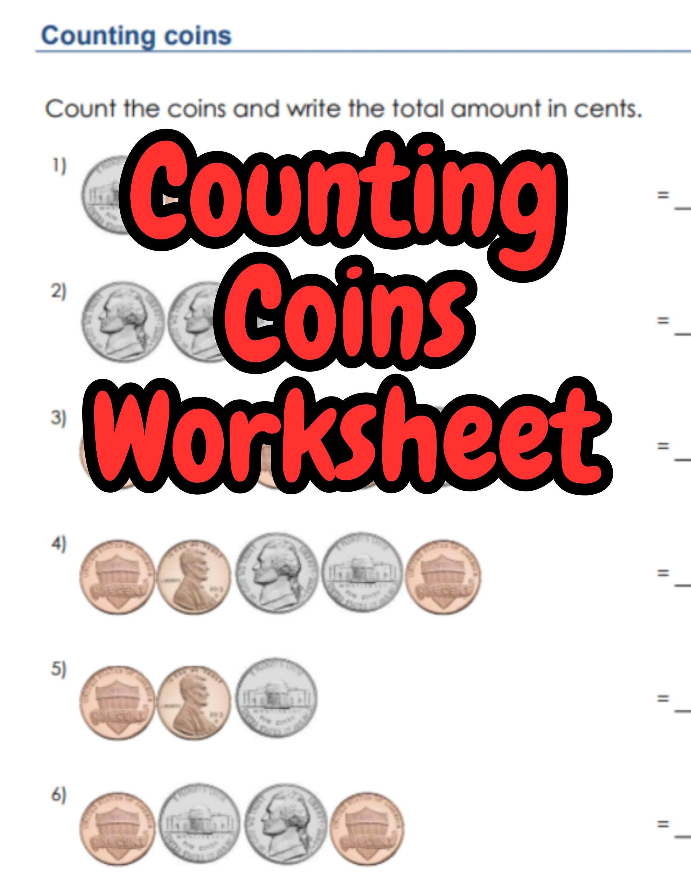 Free Coin Counting Worksheets