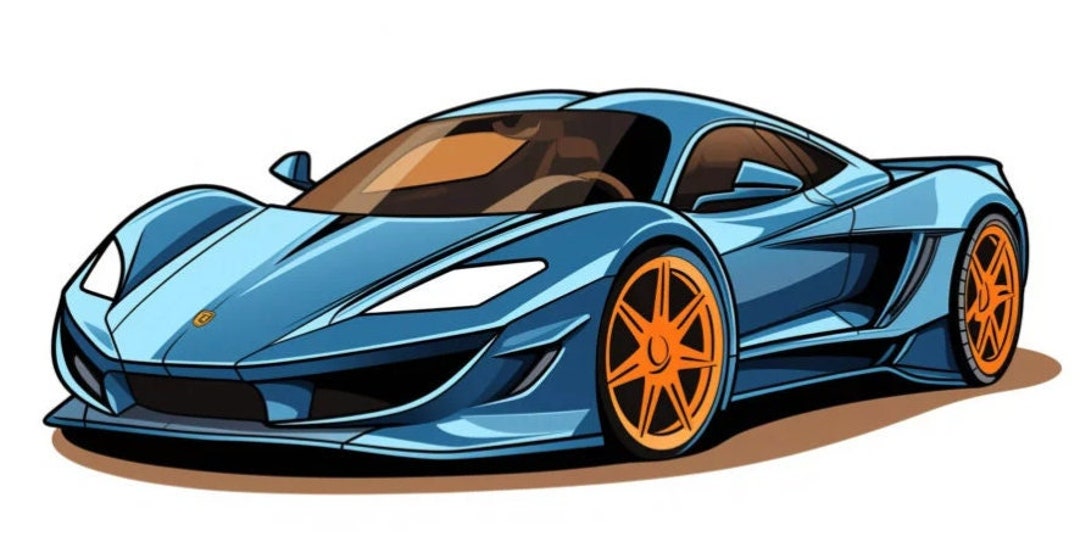 100 Modified Supercars Coloring Book Pages Bundle Instant Digital ...