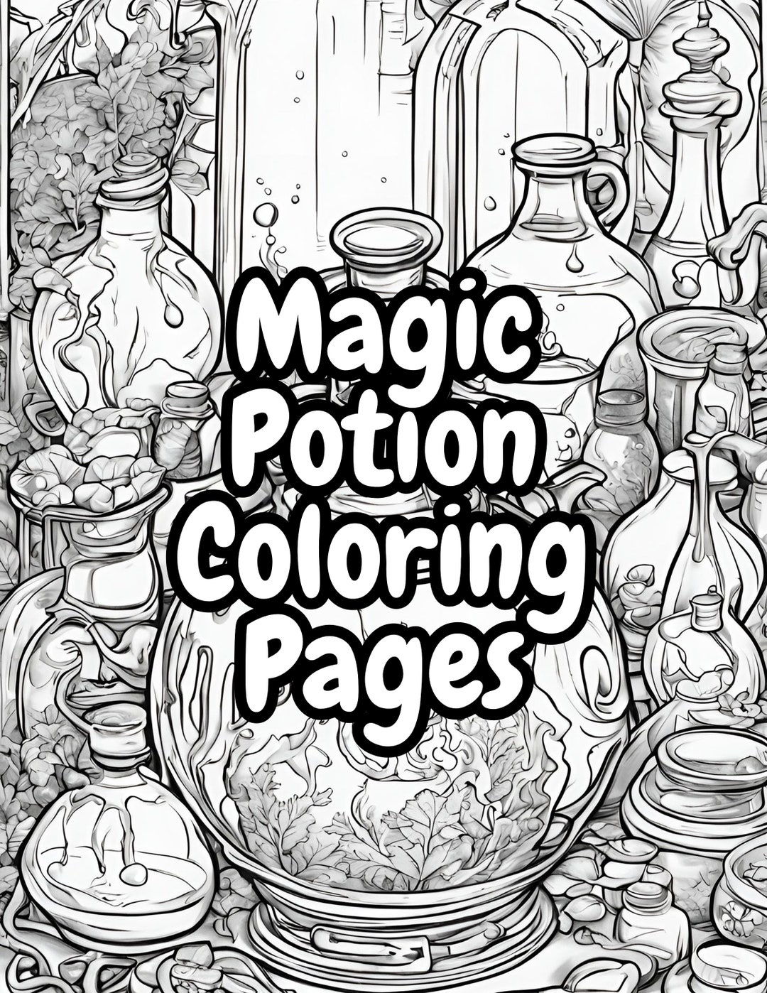 10 Magic Potion Coloring Book Pages Instant Digital Download Printable ...
