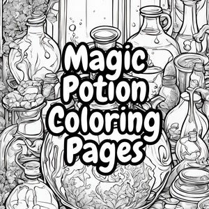 10 Magic Potion Coloring Book Pages Instant Digital Download Printable ...