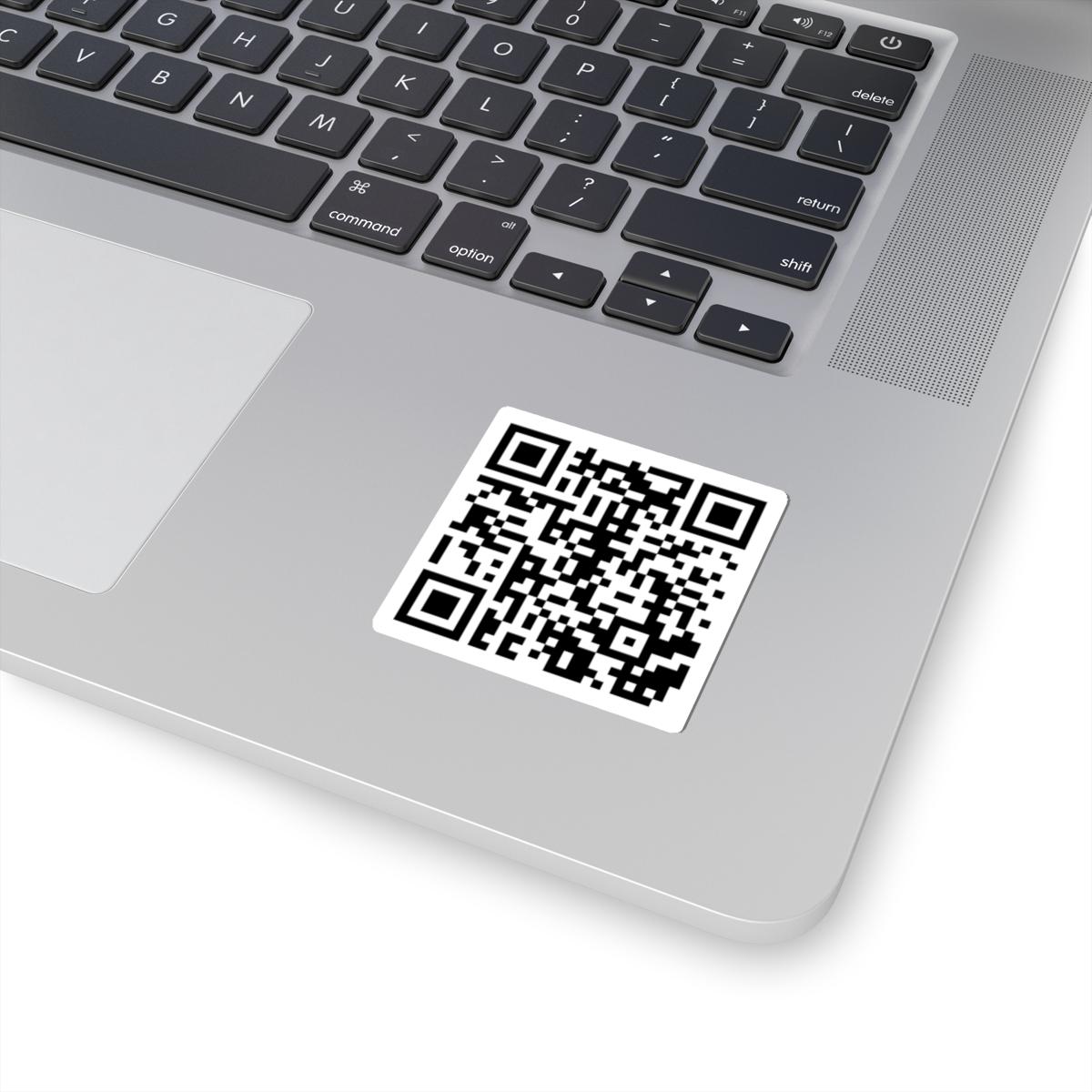 Rickrolling QR Code Kiss-cut Stickers - Etsy