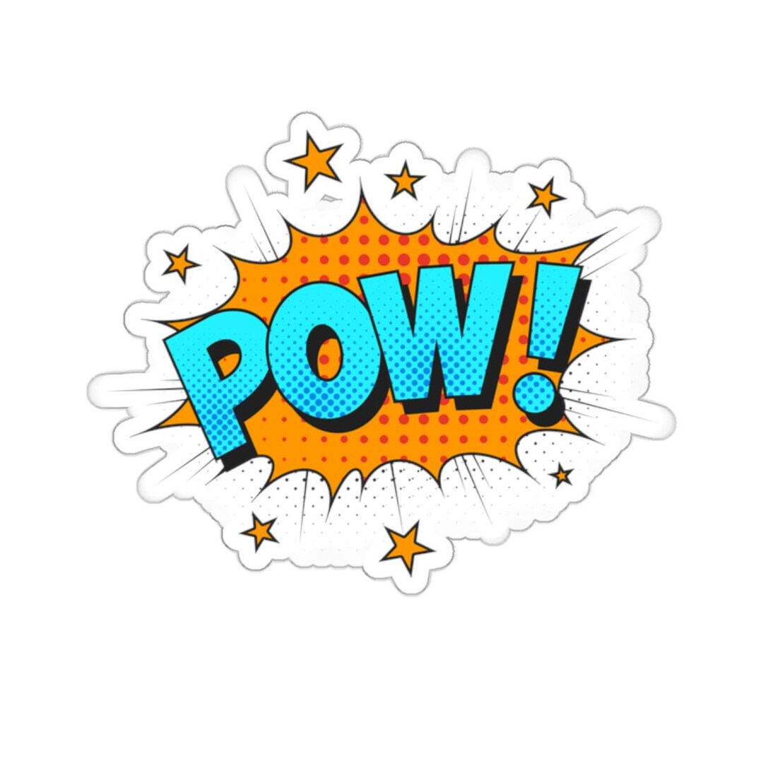 POW Comic Book Sound Effect Kiss-cut Stickers - Etsy