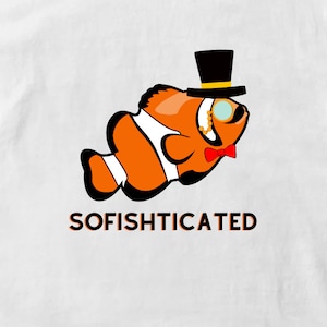 Sofishticated Clown Fish Graphic Digital Download Image, Transparent ...