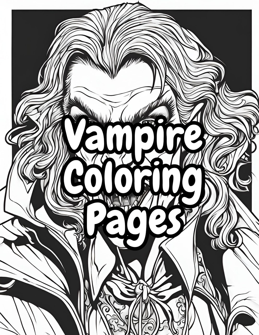 10 Vampire Coloring Book Pages Instant Digital Download Printable - Etsy