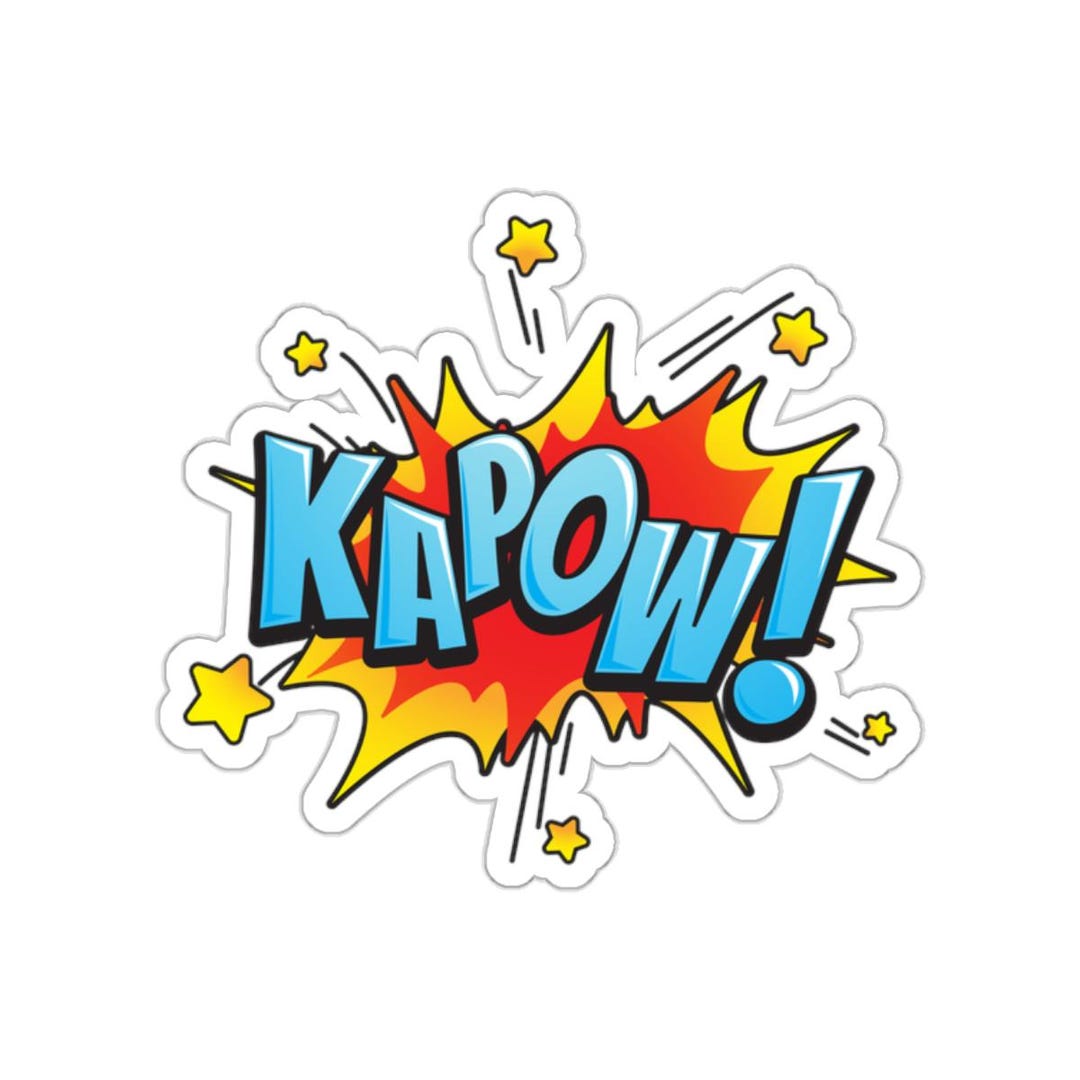 KAPOW Comic Book Sound Effect Kiss-cut Stickers - Etsy