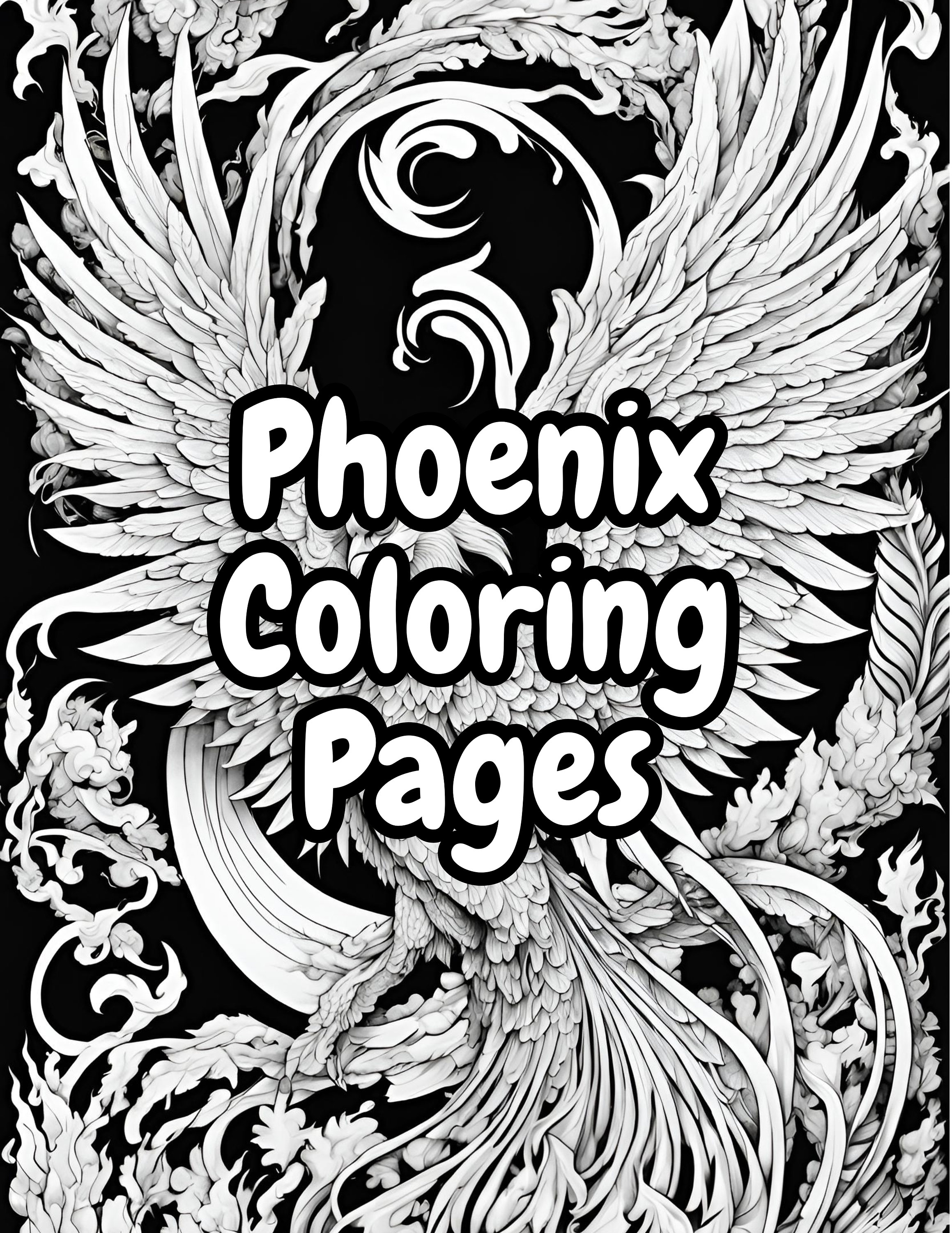 10 Phoenix Coloring Book Pages Instant Digital Download Printable - Etsy