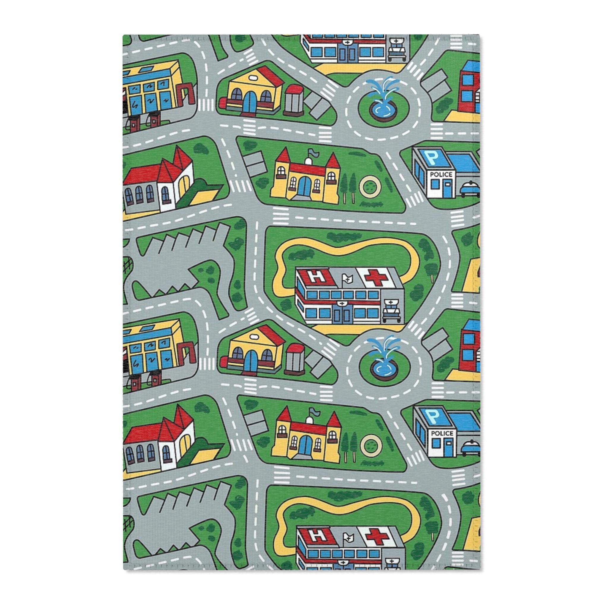 Kids City Playmat Carpet Area Rugs - Etsy
