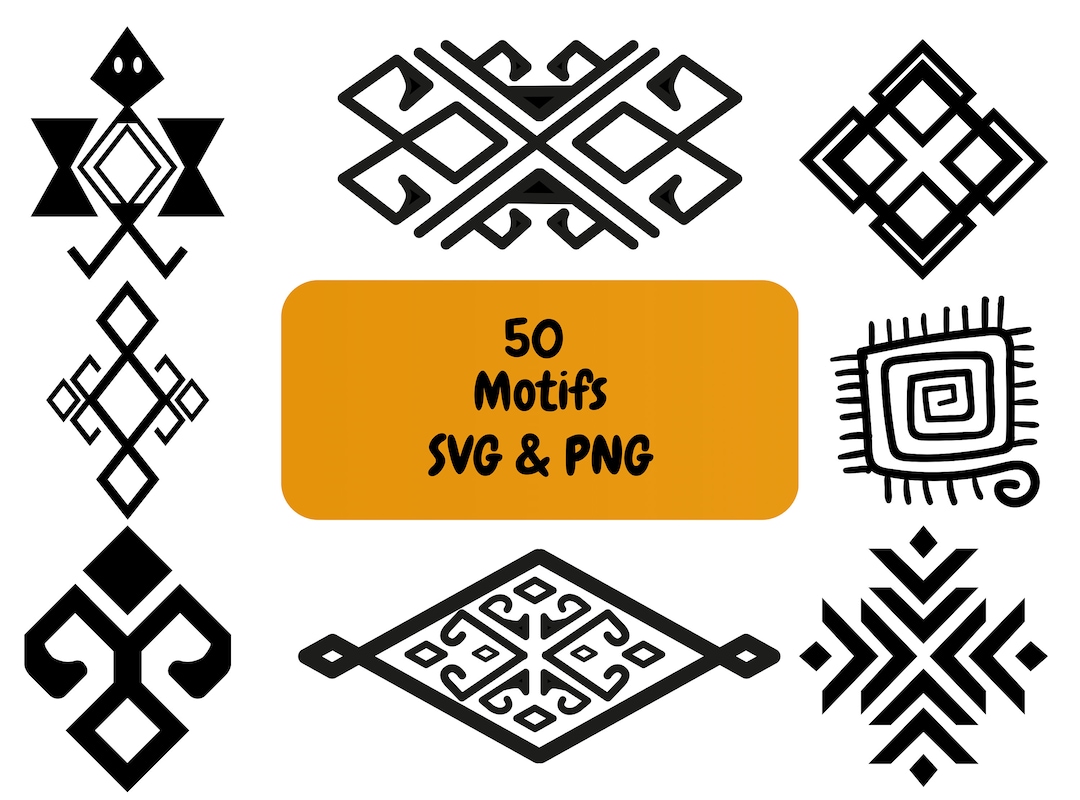 50 Motif Silhouette PNG & SVG Bundle Graphic Digital Download Image ...