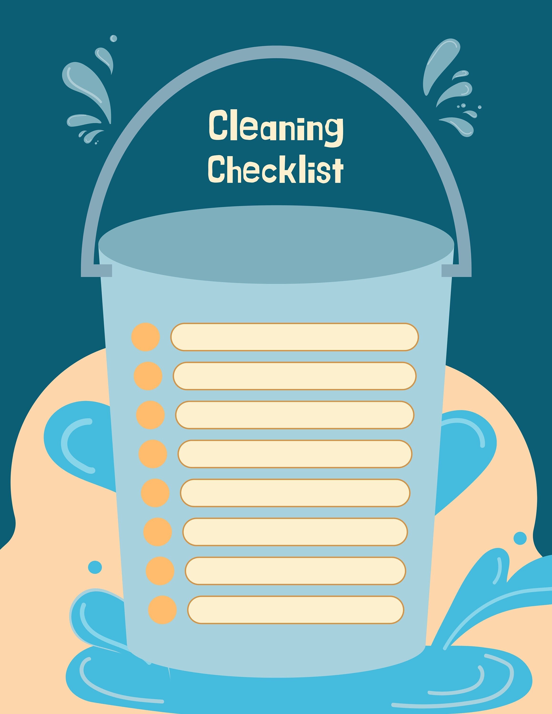Cleaning Checklist Printable Instant Digital Download PDF - Etsy