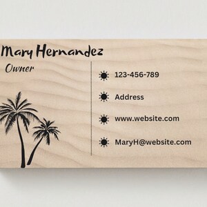 Beach Business Card Template, Editable, Double Sided, Digital Download ...