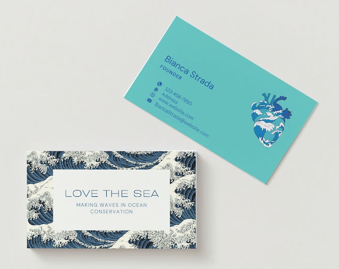 Ocean Breeze Business Cards- PRINTED - Etsy