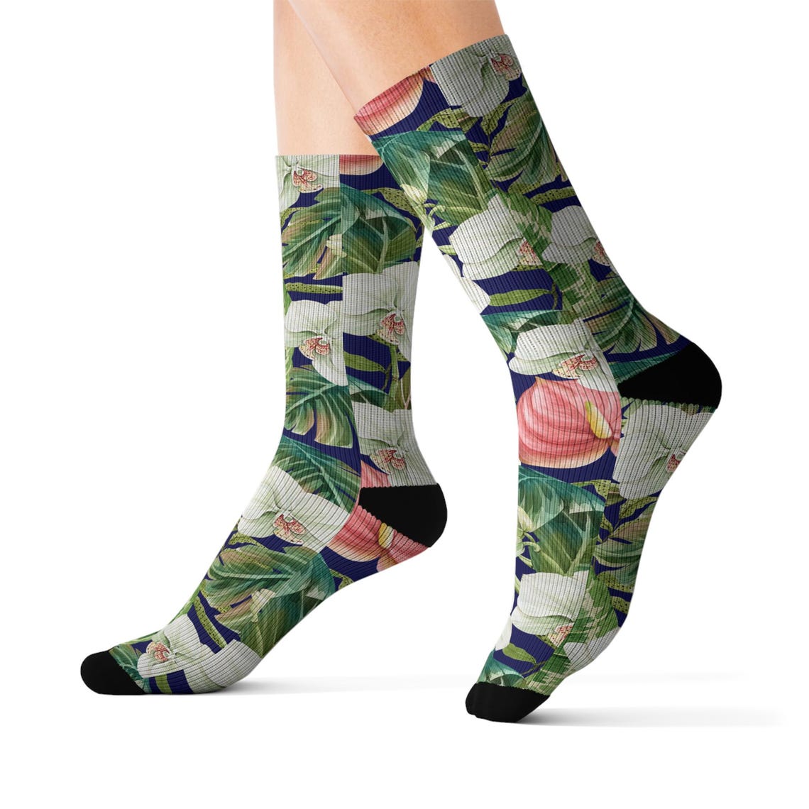 Tropical Hawaiian Print Sublimation Crazy Silly Funny Socks - Etsy