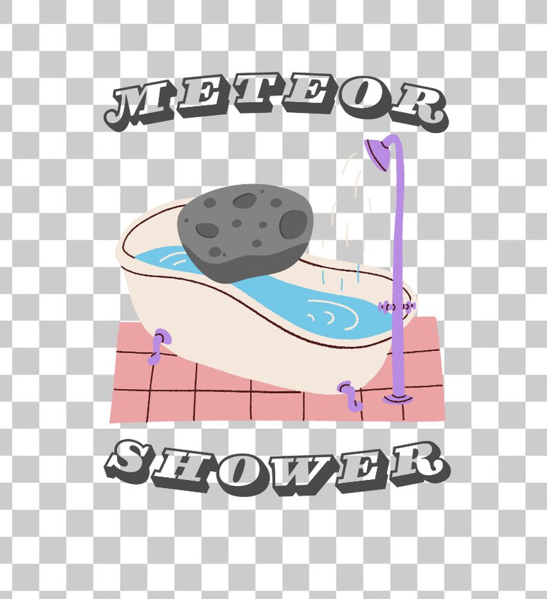 Meteor Shower Graphic Digital Download Image, Transparent Background ...