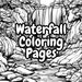10 Waterfall Coloring Book Pages Instant Digital Download Printable - Etsy