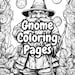 10 Gnome Coloring Book Pages Instant Digital Download Printable - Etsy