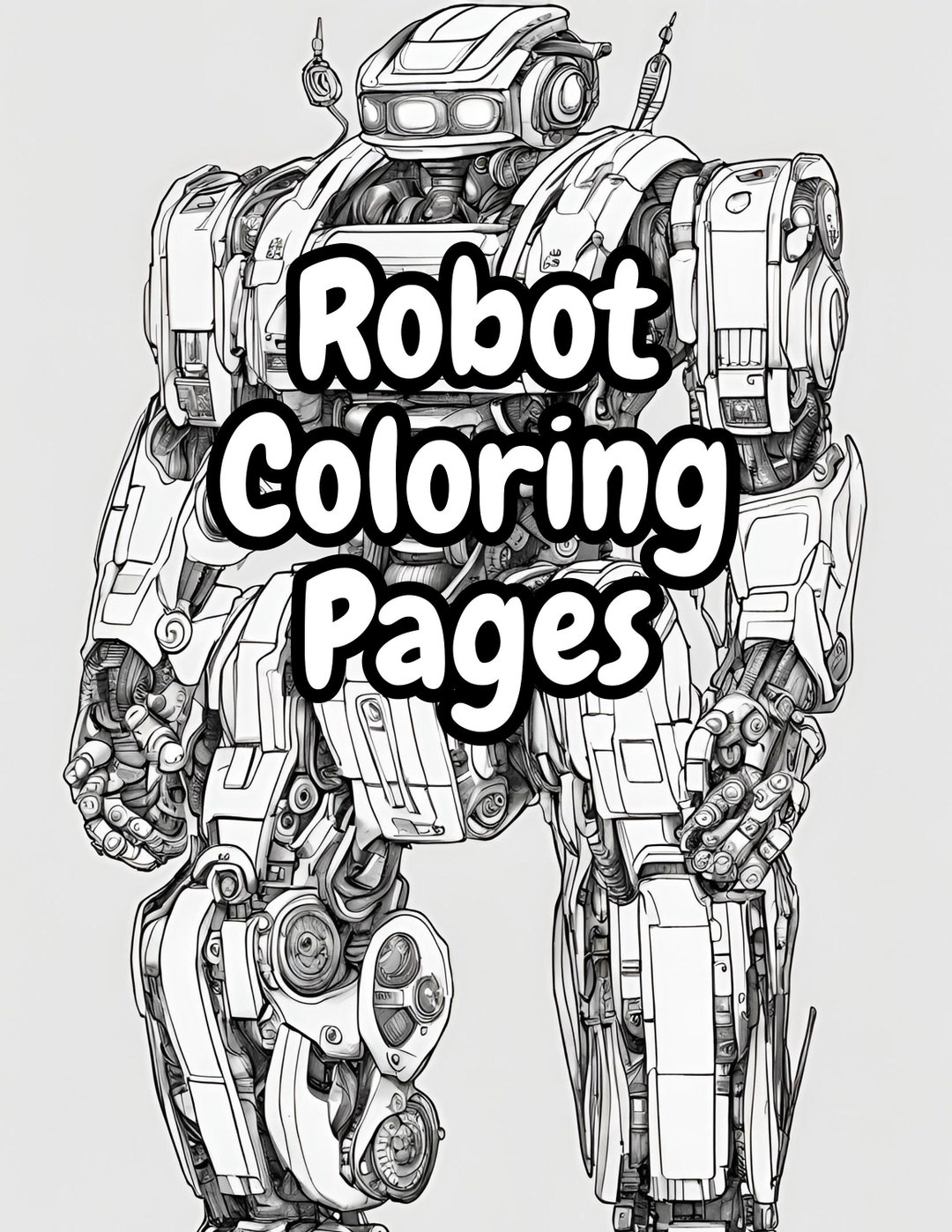 10 Robot Coloring Book Pages Instant Digital Download Printable - Etsy