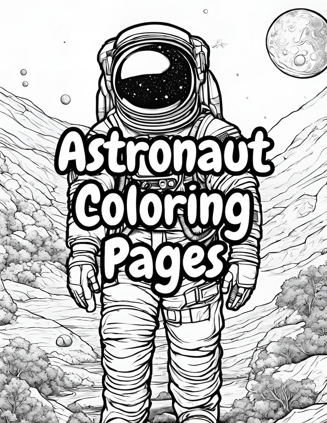 10 Astronaut Coloring Book Pages Instant Digital Download Printable - Etsy