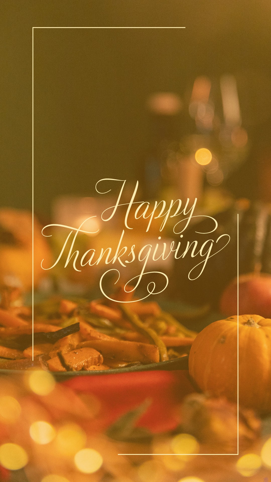 Happy Thanksgiving Instagram Story Post Instant Digital Download Design ...