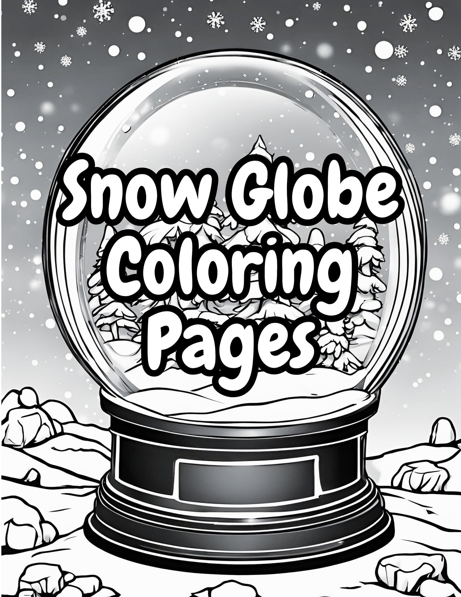 10 Snow Globe Coloring Book Pages Instant Digital Download Printable - Etsy