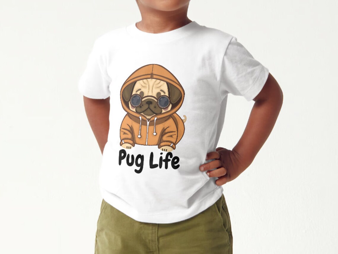 Pug Life Graphic Digital Download Image, Transparent Background SVG ...