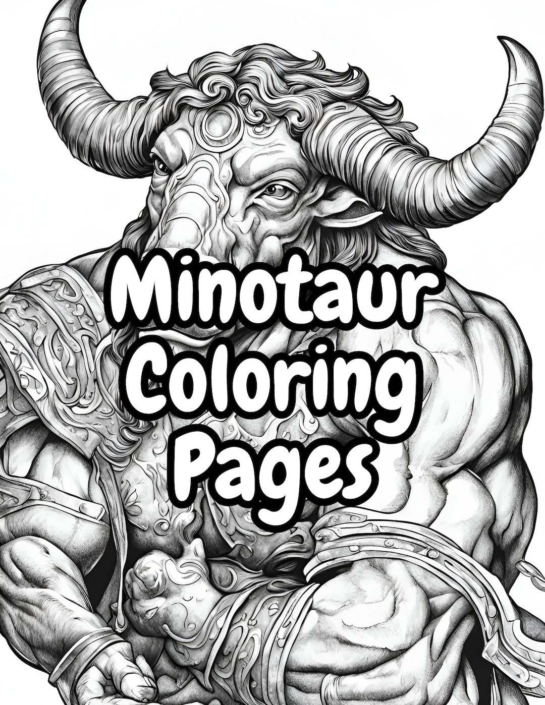 10 Minotaur Coloring Book Pages Instant Digital Download Printable - Etsy