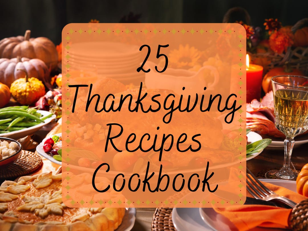 25 Thanksgiving Recipe Cookbook Bundle Printable Digital Download - Etsy