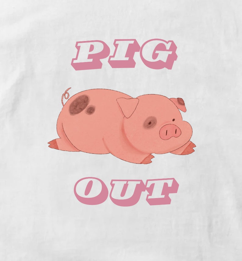 Pig Out Graphic Digital Download Image, Transparent Background SVG ...