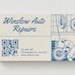 Auto Repair Shop Business Card Template, QR Code, Editable, Double ...