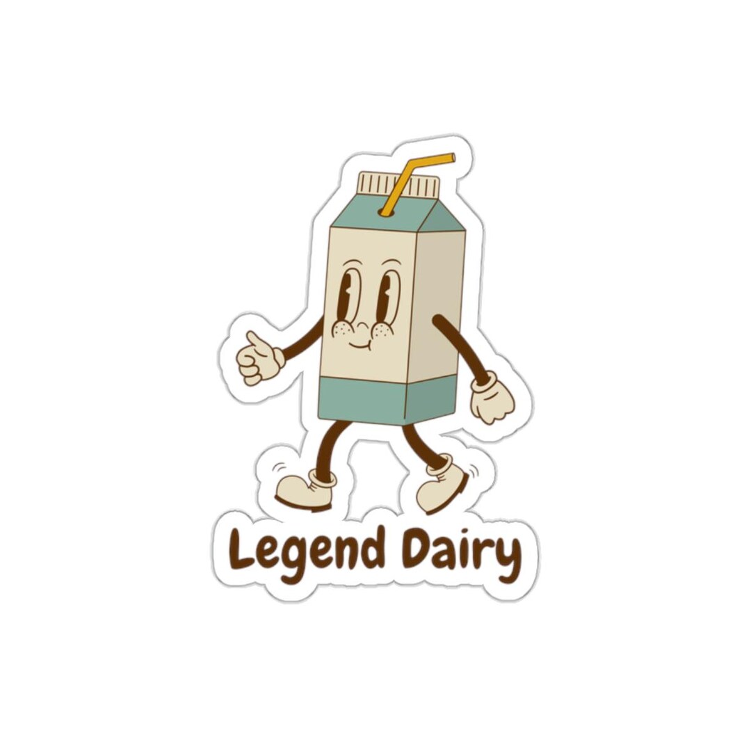 Legend Dairy Retro Food Pun Kiss-cut Stickers - Etsy