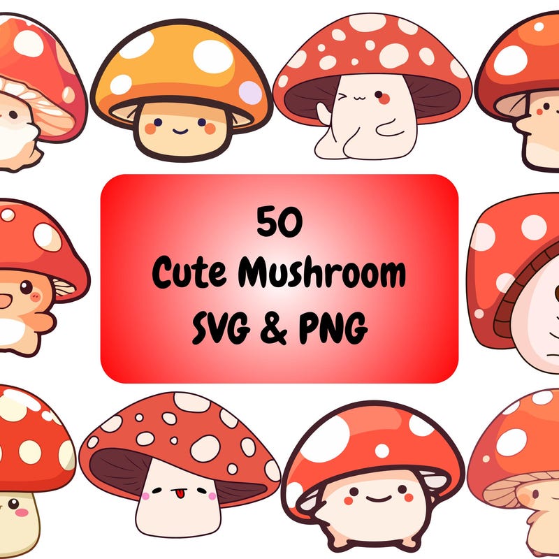 Transparent Mushroom Svg - Etsy