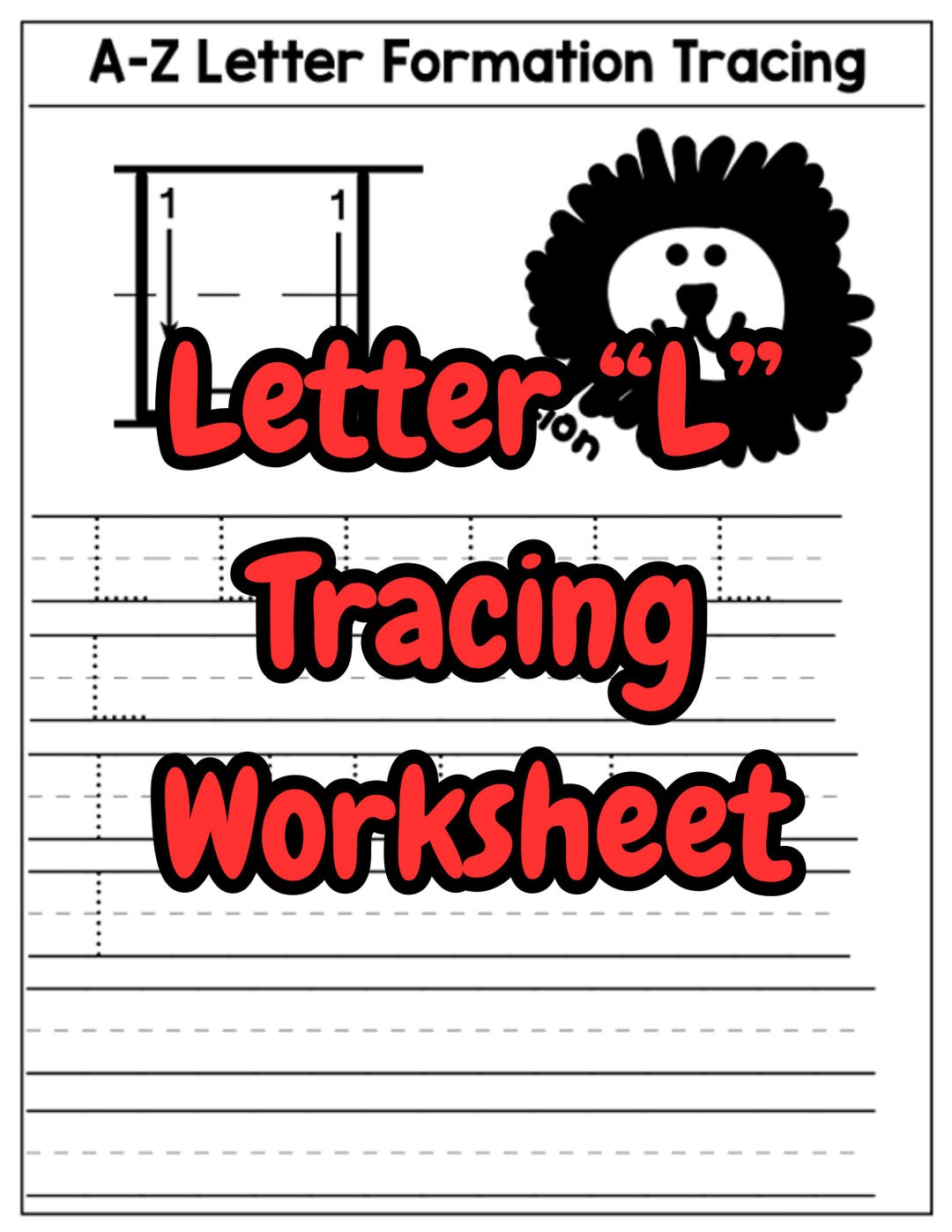 L Letter Tracing Handwriting Worksheets School Assignments Printable ...