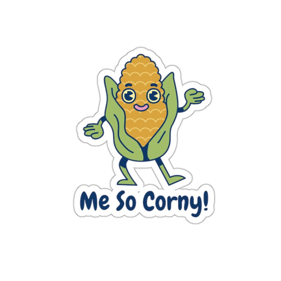 Me so Corny Retro Food Corn Kiss-cut Stickers - Etsy