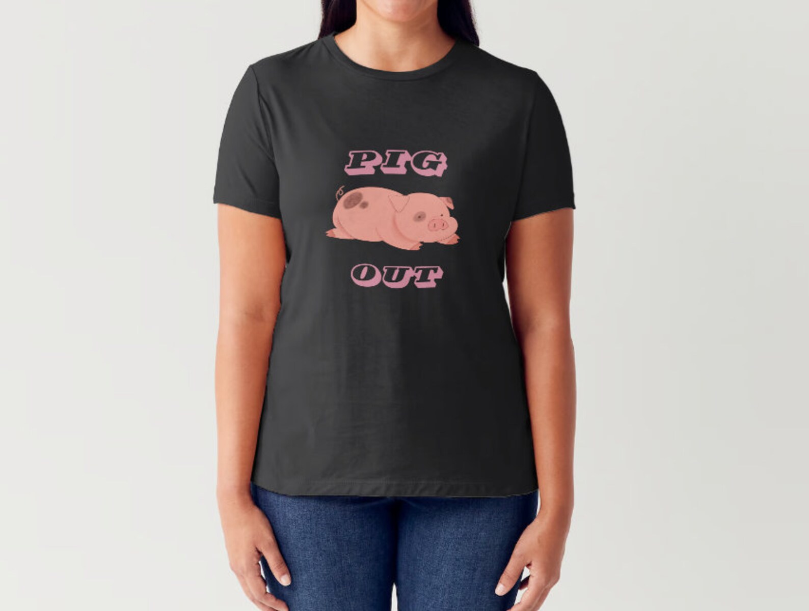 Pig Out Graphic Digital Download Image, Transparent Background SVG ...