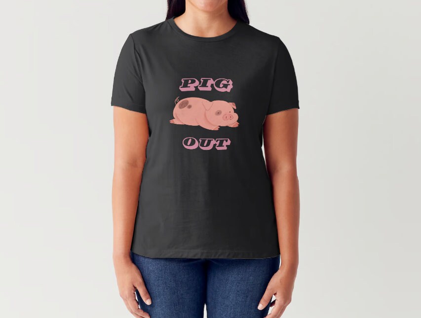 Pig Out Graphic Digital Download Image, Transparent Background SVG ...