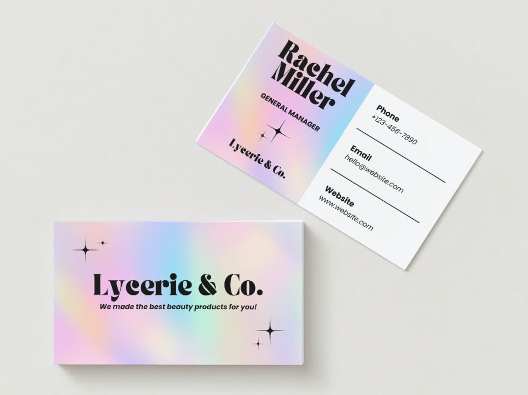 Cosmetology Business Card Template, Editable, Double Sided, Digital ...