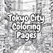 10 Tokyo City Coloring Book Pages Instant Digital Download Printable - Etsy