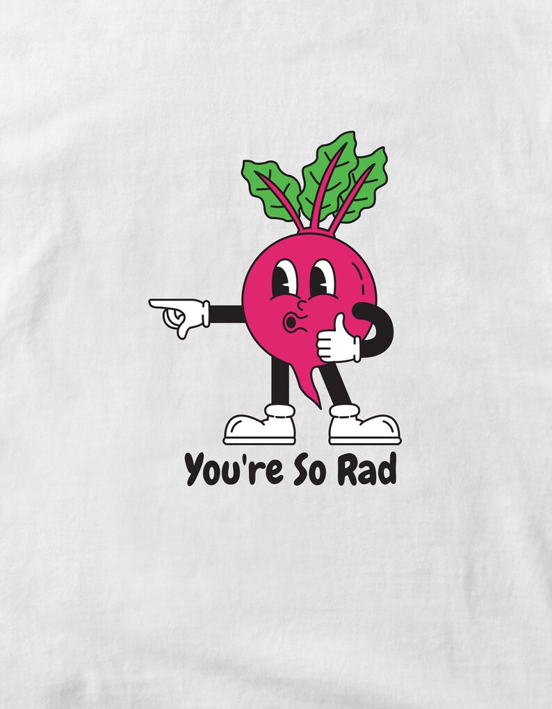 You're so Rad Radish Graphic Digital Download Image, Transparent ...