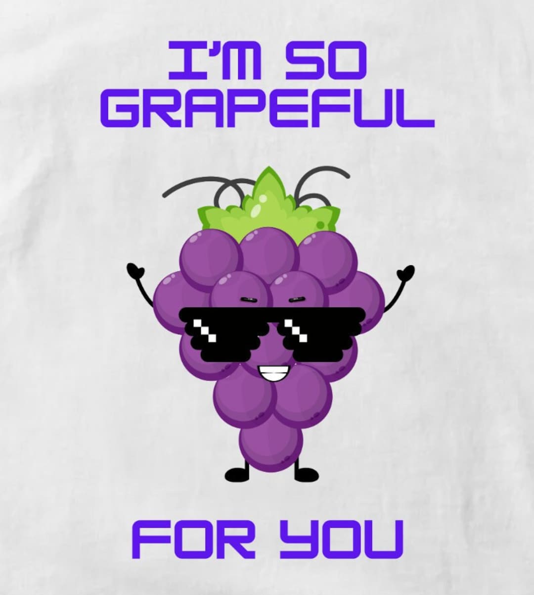 I'm so Grapeful for You Graphic Digital Download Image, Transparent ...