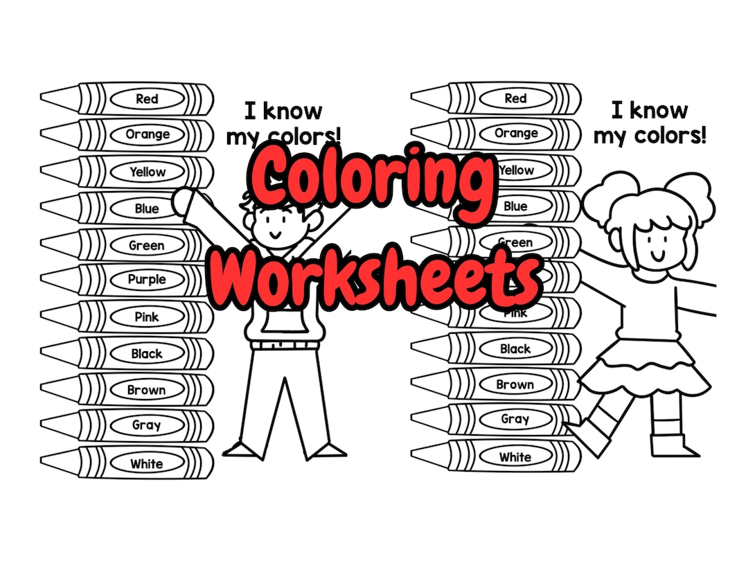I Know My Colors Coloring Worksheets School Assignments Printable ...