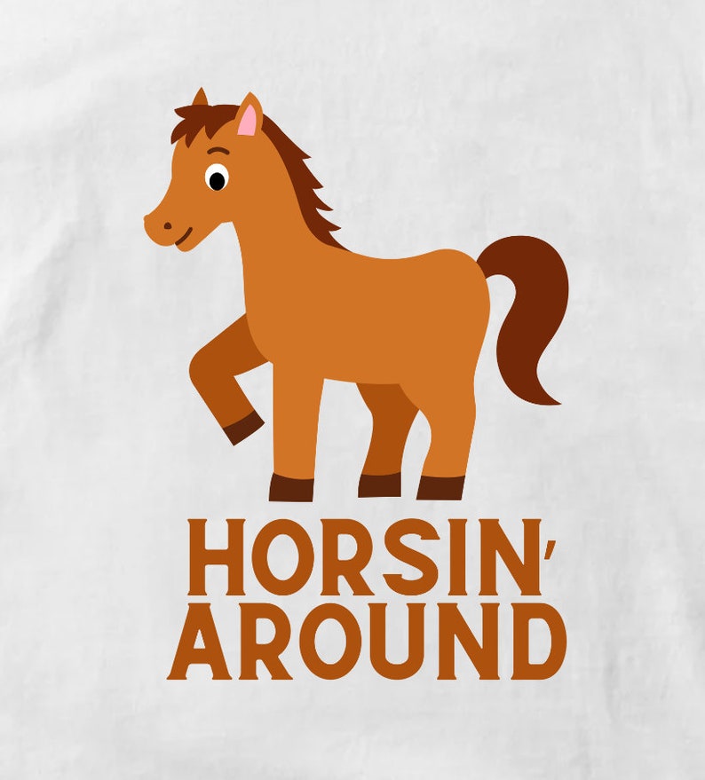 Horsin' Around Graphic Digital Download Image, Transparent Background ...