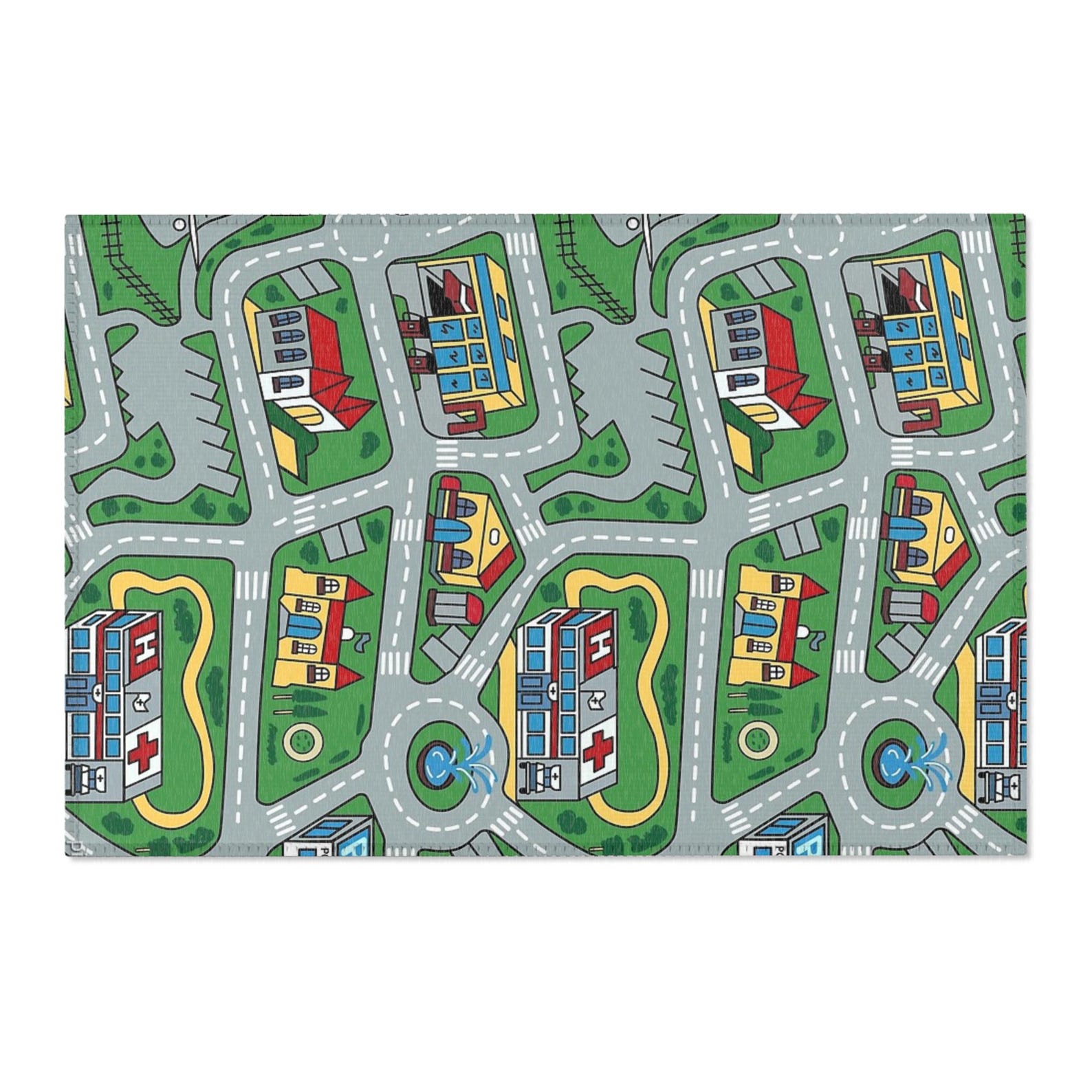 Kids City Playmat Carpet Area Rugs - Etsy