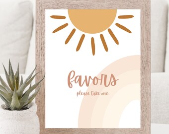 Boho Rainbow & Sunshine Sweets and Treats Sign First Trip Around the ...