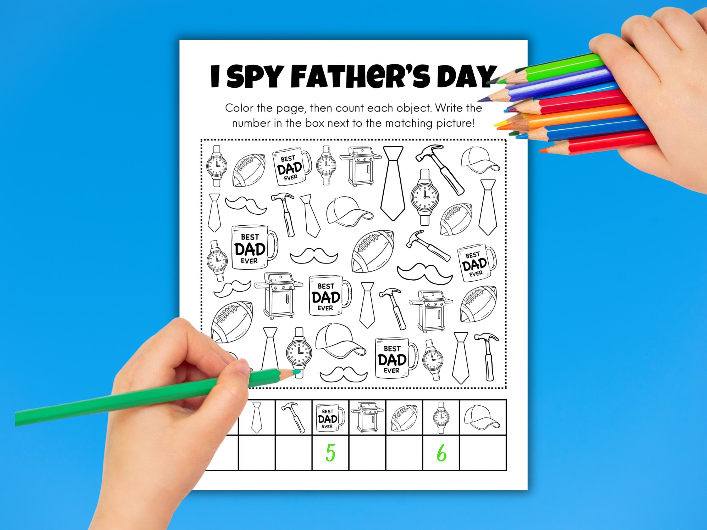 Father’s Day Printable Activity Set for Kids – All About Dad Page + I ...